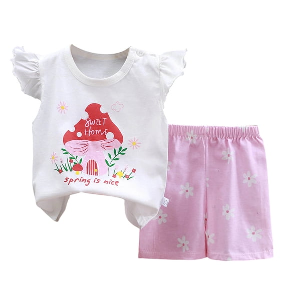 2T Girl Clothes Packs Toddler Girls Clothes Summer Short Sleeve T-Shirt ...