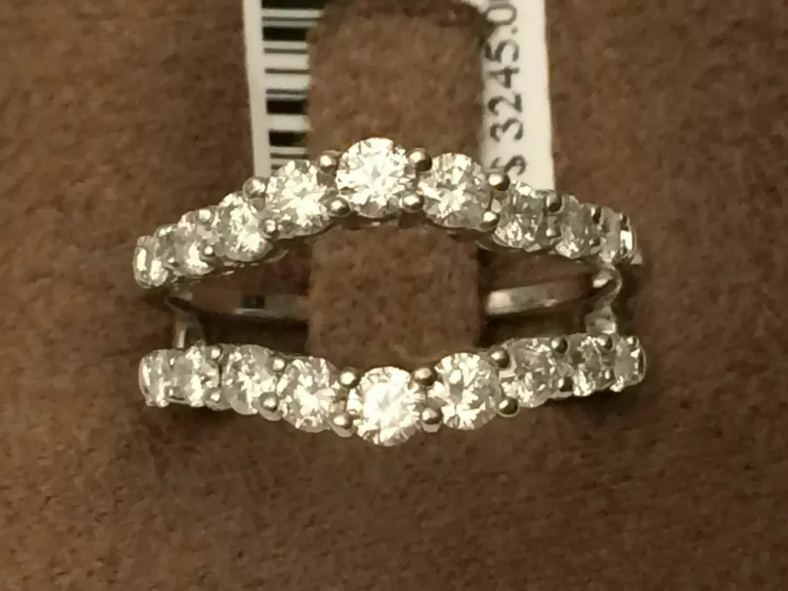 2TCW Round Cut Lab Created Diamond Wrap Enhancer Ring Guard in 14k ...