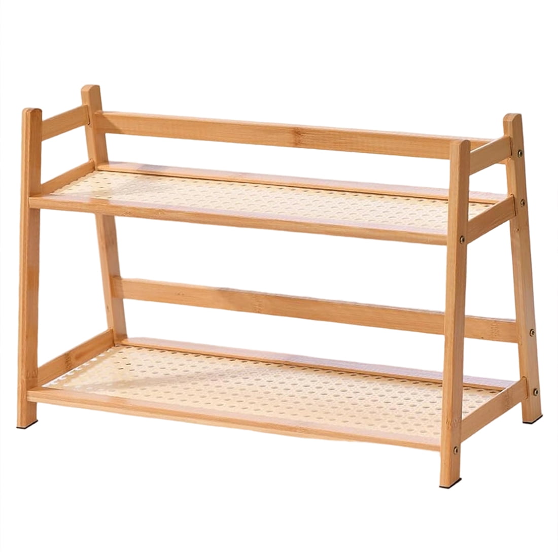 2Tier Matcha Station Wicker-Look Coffee Station Organizer,Kitchen ...