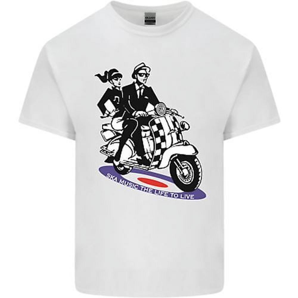 2Tone MOD Scooter 2 Tone SKA Music Mens Cotton T-Shirt Tee Top ...