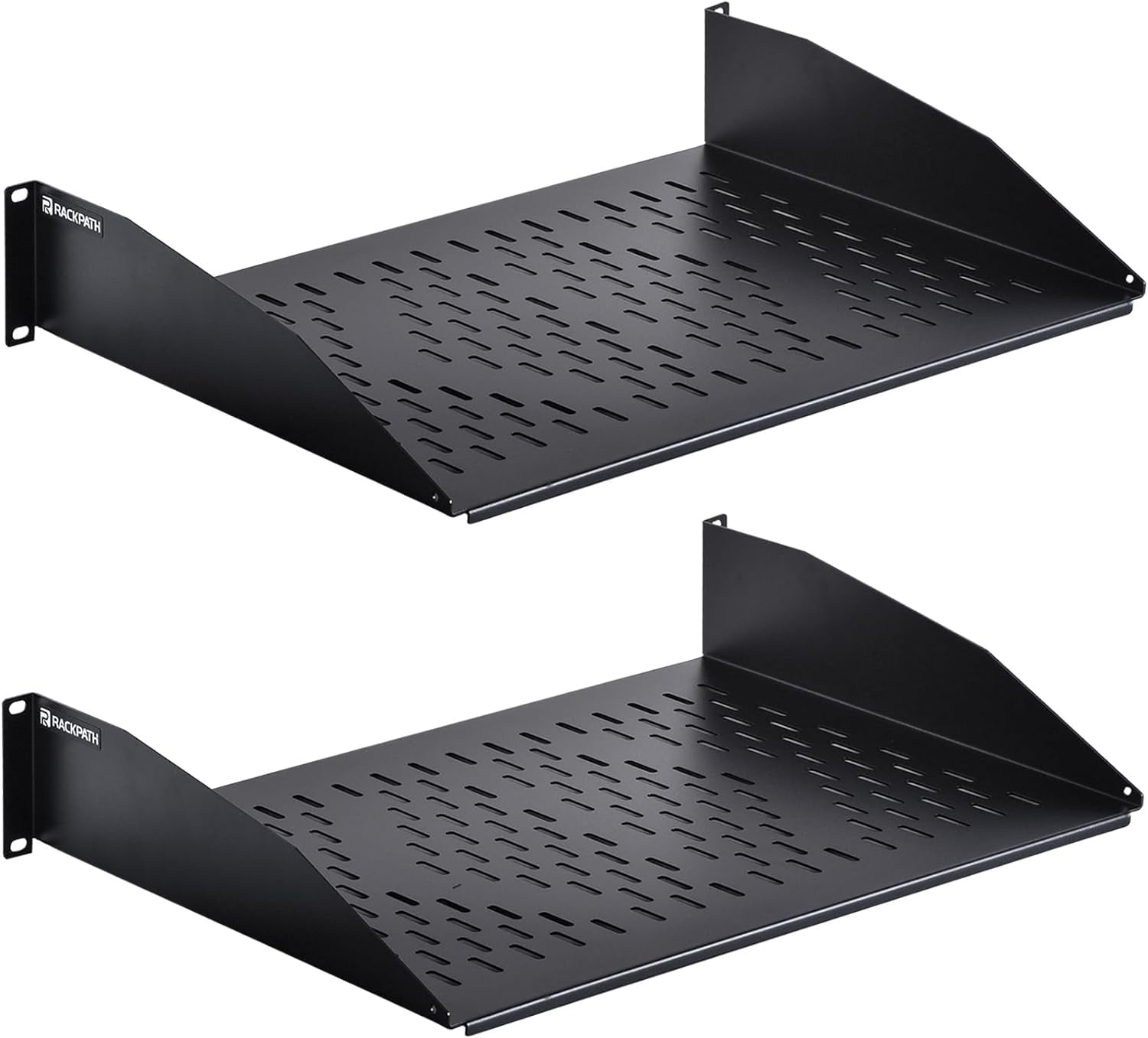 2U Cantilever Universal Rack Shelf - 14in Deep – Rackmount Shelf for 19 ...