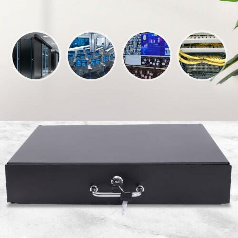 2U Network Server Cabinet Case Black 19" Rack Mount Drawer with Key ...