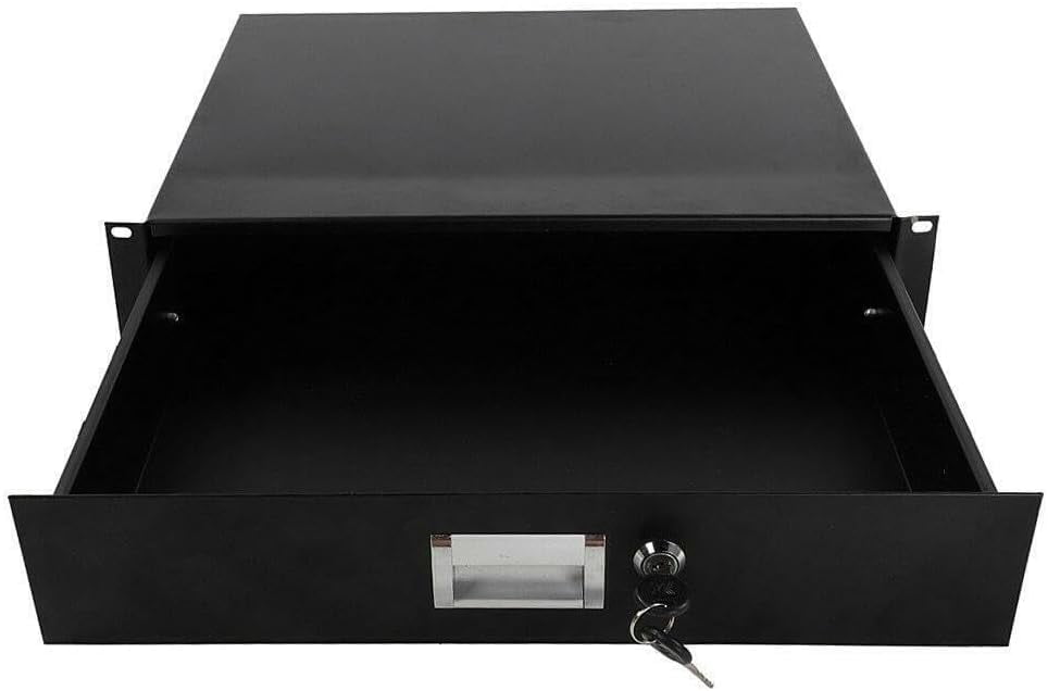 2U Rack Drawer DJ Locking Drawer with Key with Durable Material, Safety ...