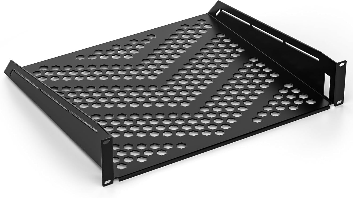 2U Rack Shelf, Vented Cantilever Universal Rack Mount Shelf, 16" Deep ...