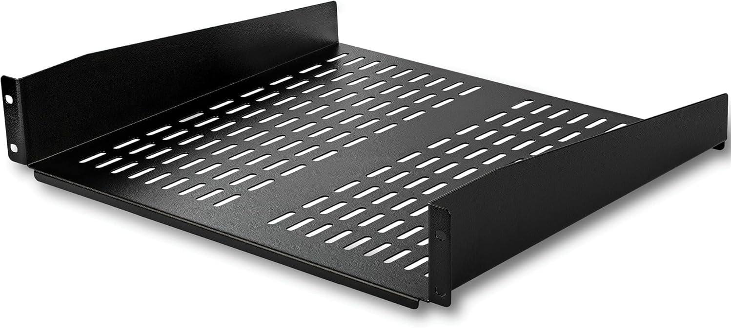 2U Server Rack Shelf - Universal Vented Rack Mount Cantilever Tray for ...