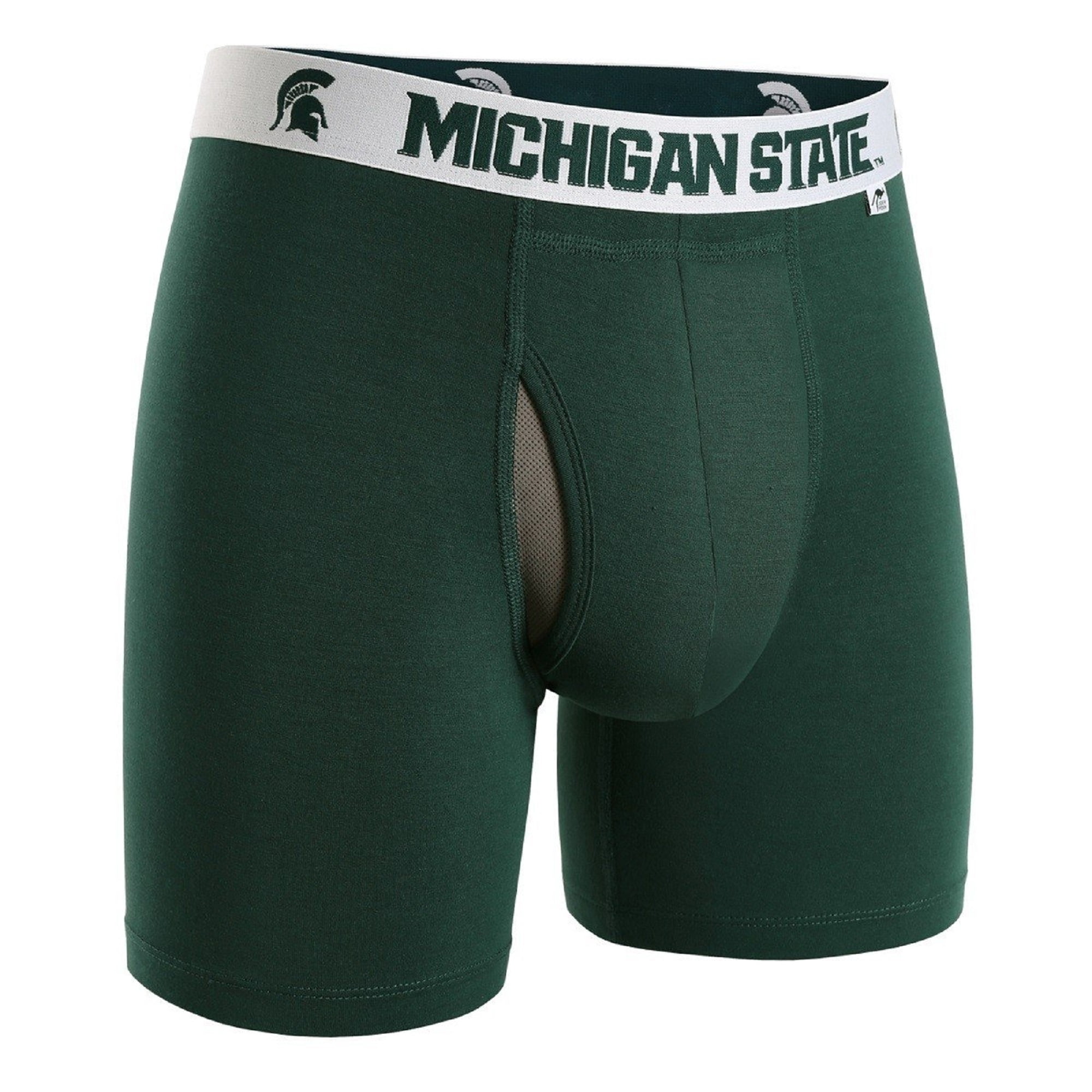 2UNDR NCAA Team Colors Men's Swing Shift Boxers (Msu Dark Green, Small ...