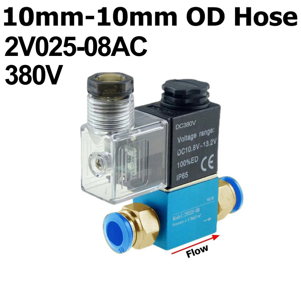 2V025-08 2 Position 2 Port Pneumatic Air Solenoid Valve for DC 12V 24V 110V 220V 380V - Walmart.com