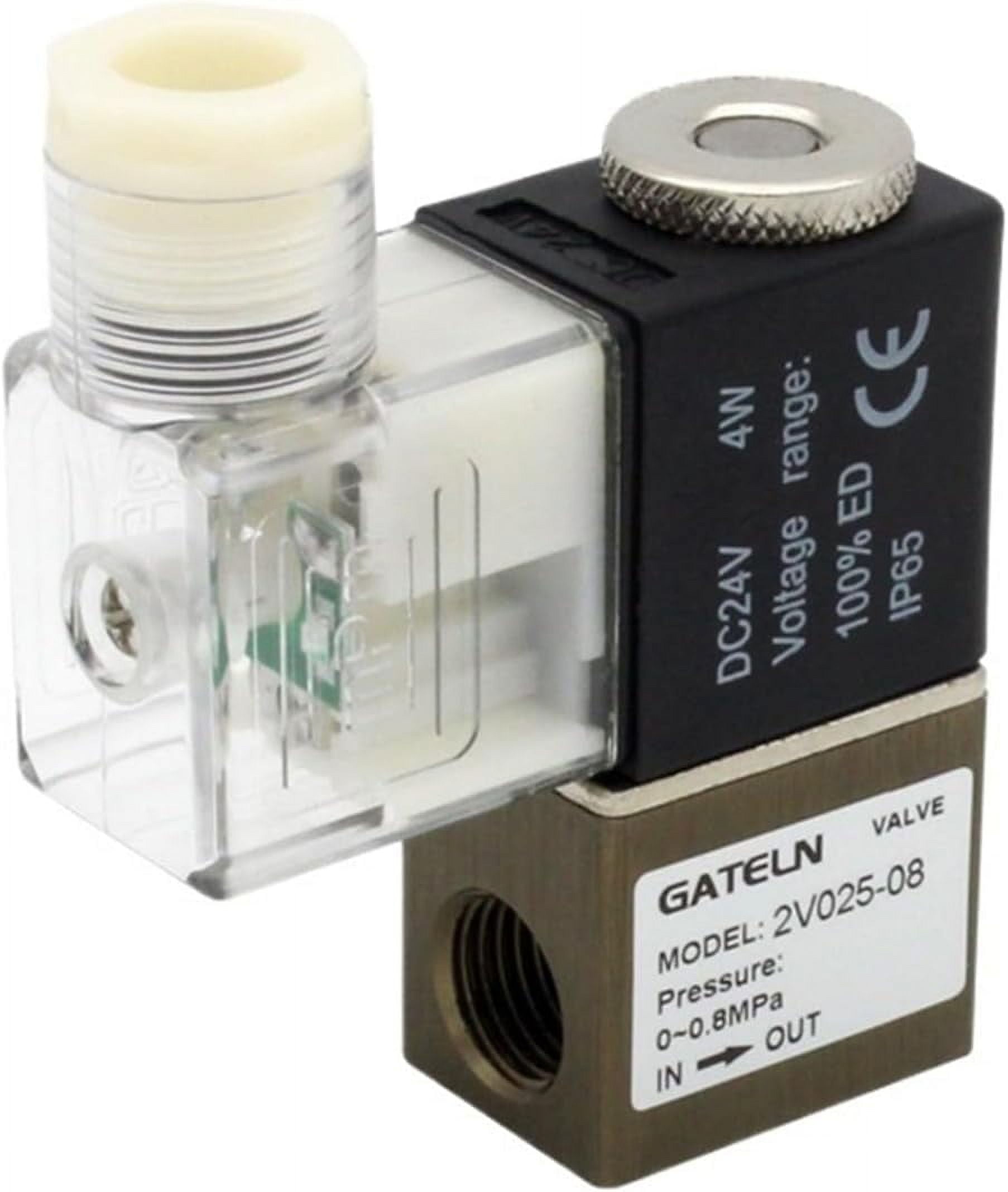 2V025-08 Normally Closed Pneumatic Control Valve 12V 24V 220V 1/4" BSPT ...