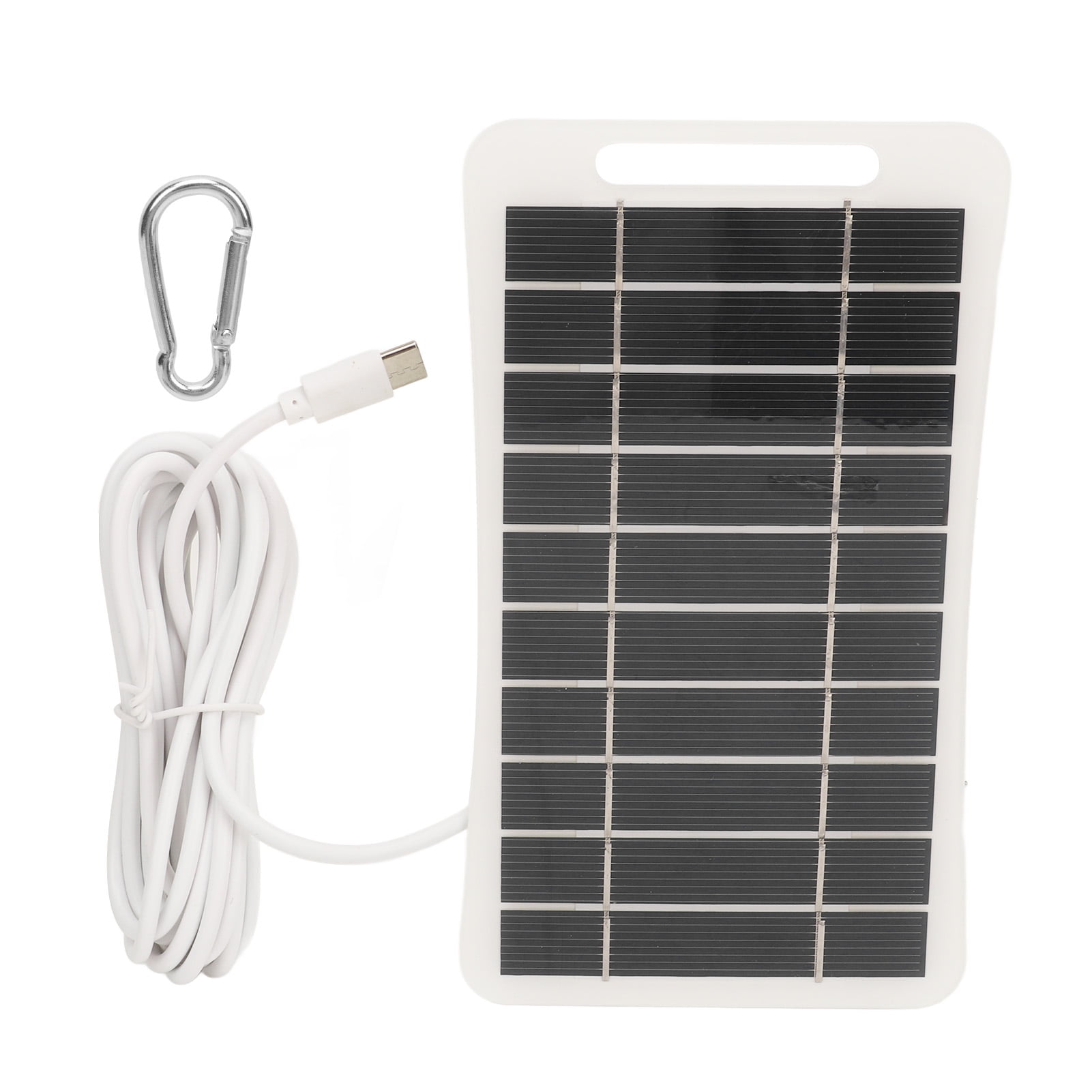 2W 5V Portable Solar Panel USB Type C High Efficiency Polycrystalline ...