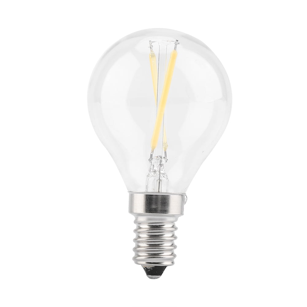 2W E14 G45 LED Small Filament Bulb - Warm White Light Lamp, Candle ...
