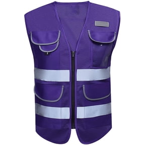 Safety Depot Navy Blue Reflective Safety Vest with Pockets 8038-NV-XL ...