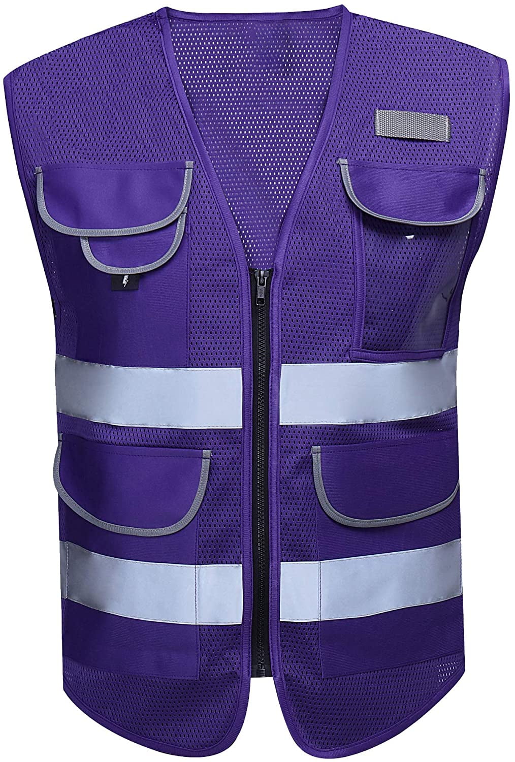 2W High Visibility Safety Vest with Reflective Strips, Breathable Mesh ...