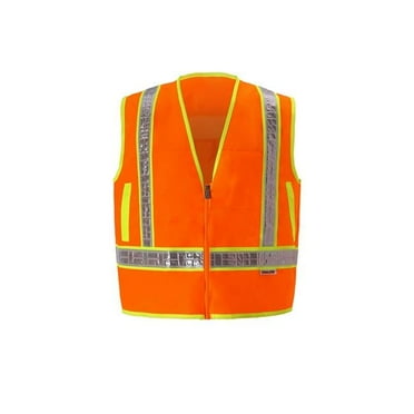 Large Hi-Viz Yellow Classic Light Weight Polyester Mesh Class 2 Two ...