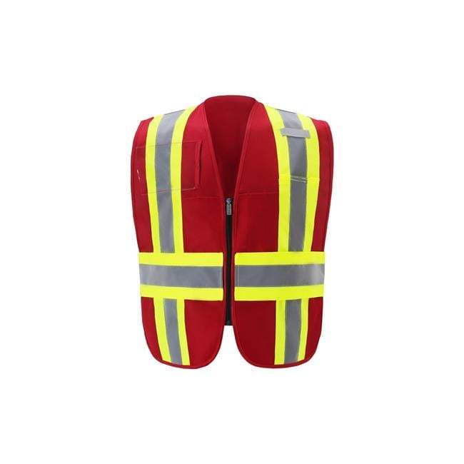 2W International IC110RD RG Contrast Incident Command Vest, Red ...