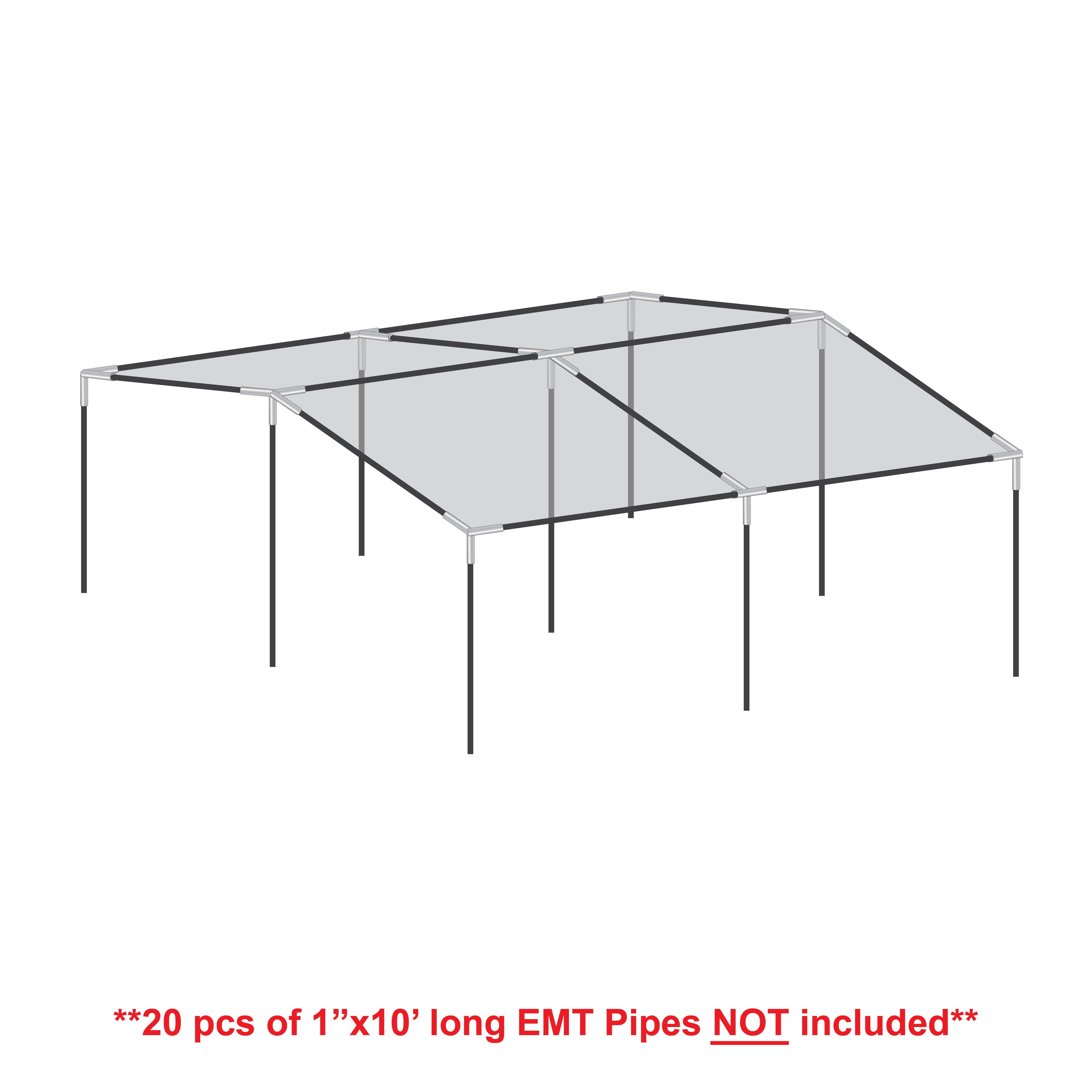 2W International Heavy Duty 20x20 ft Waterproof Canopy Tent for Outside ...