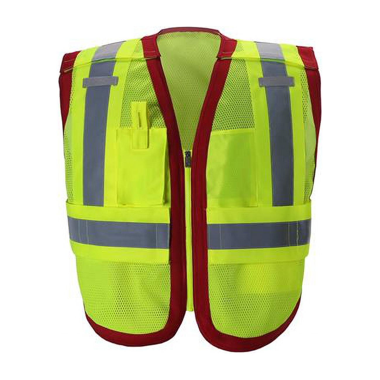 2W International PWB505RD RG High-Viz Public Safety Vest, Red - Regular ...