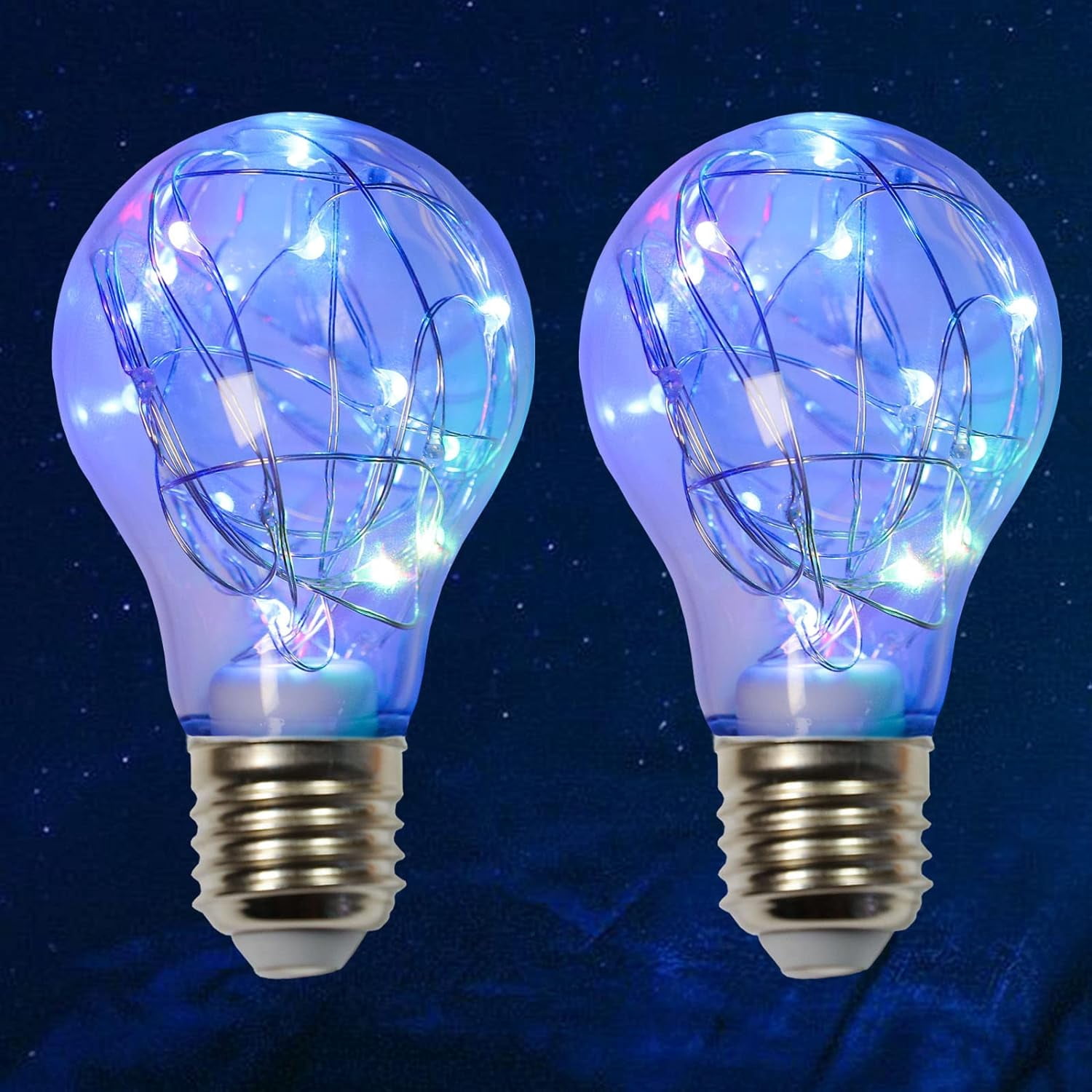 2W RGB Color Changing LED Fairy Light Bulbs, 15W Equivalent Cute Light ...