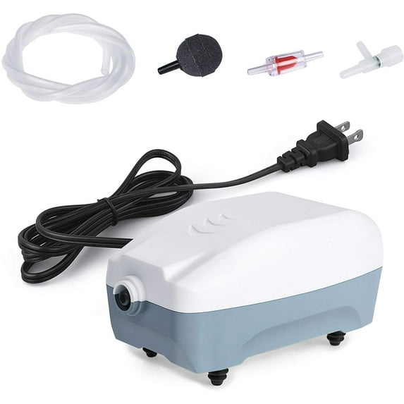 2W Single Outlet Aquarium Air Pump, 1.5L/Min Fish Tank Aerator with ...