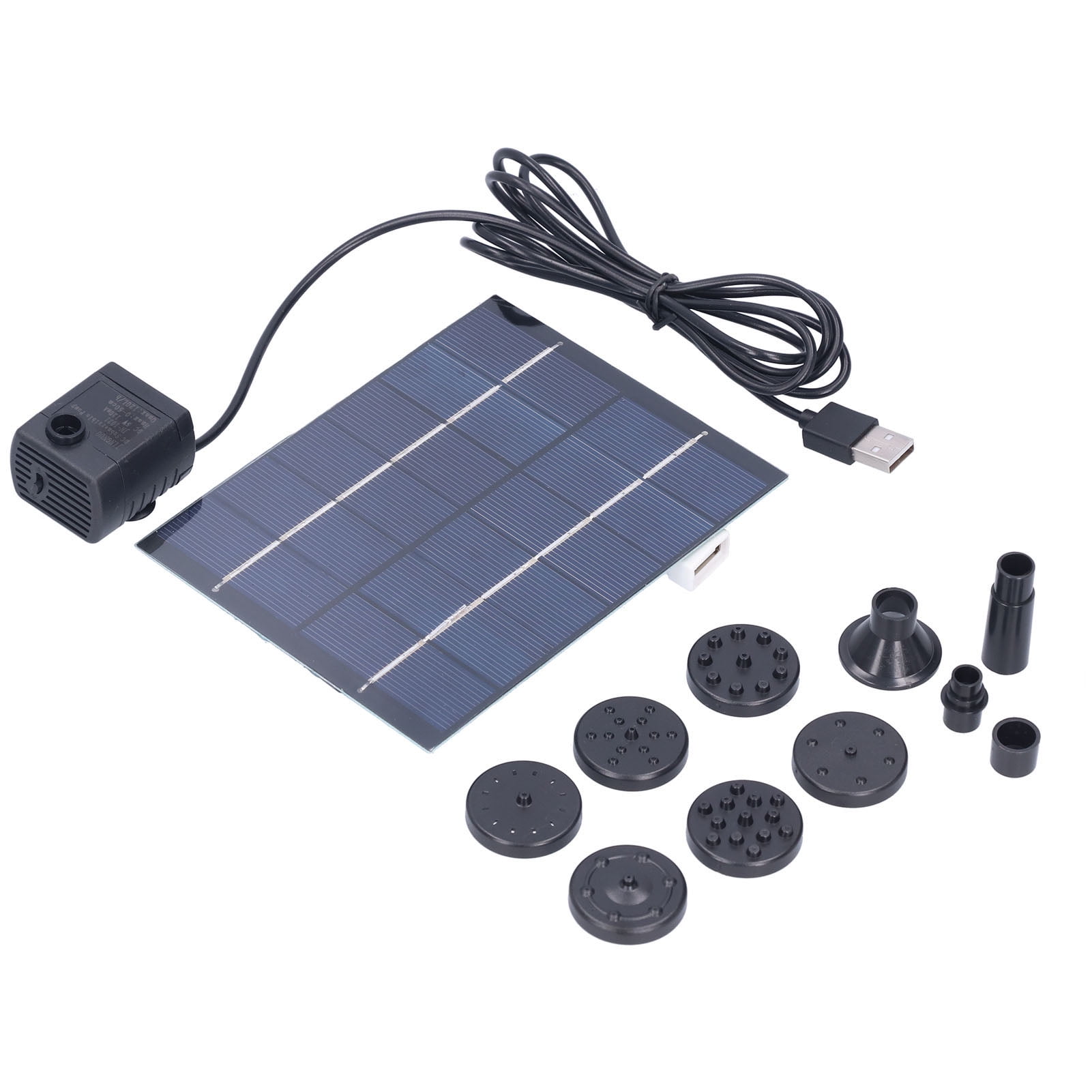 2W Solar Fountain with Panel Water Pump Solar Panel Kit for Outdoor ...