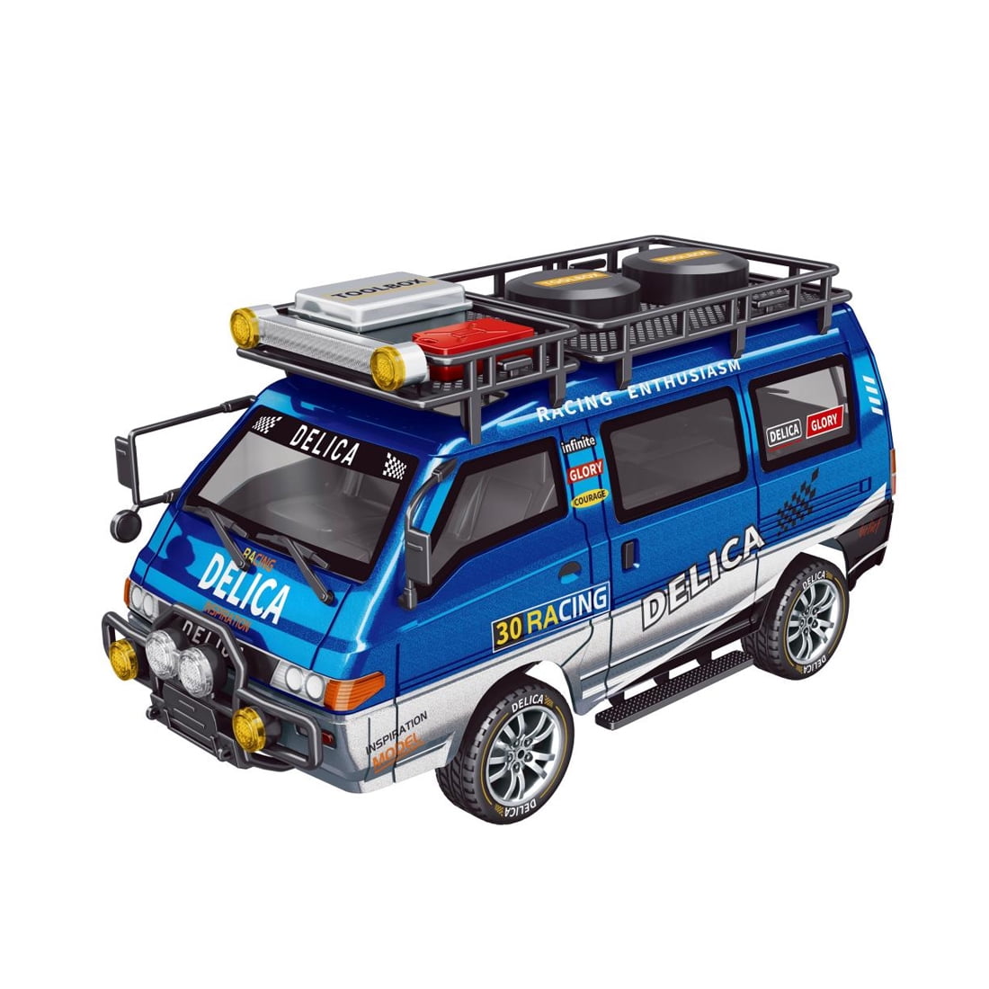 2WD RC Delica Car Wagon Model, 2.4GHz Remote Control Off-Road Car with ...