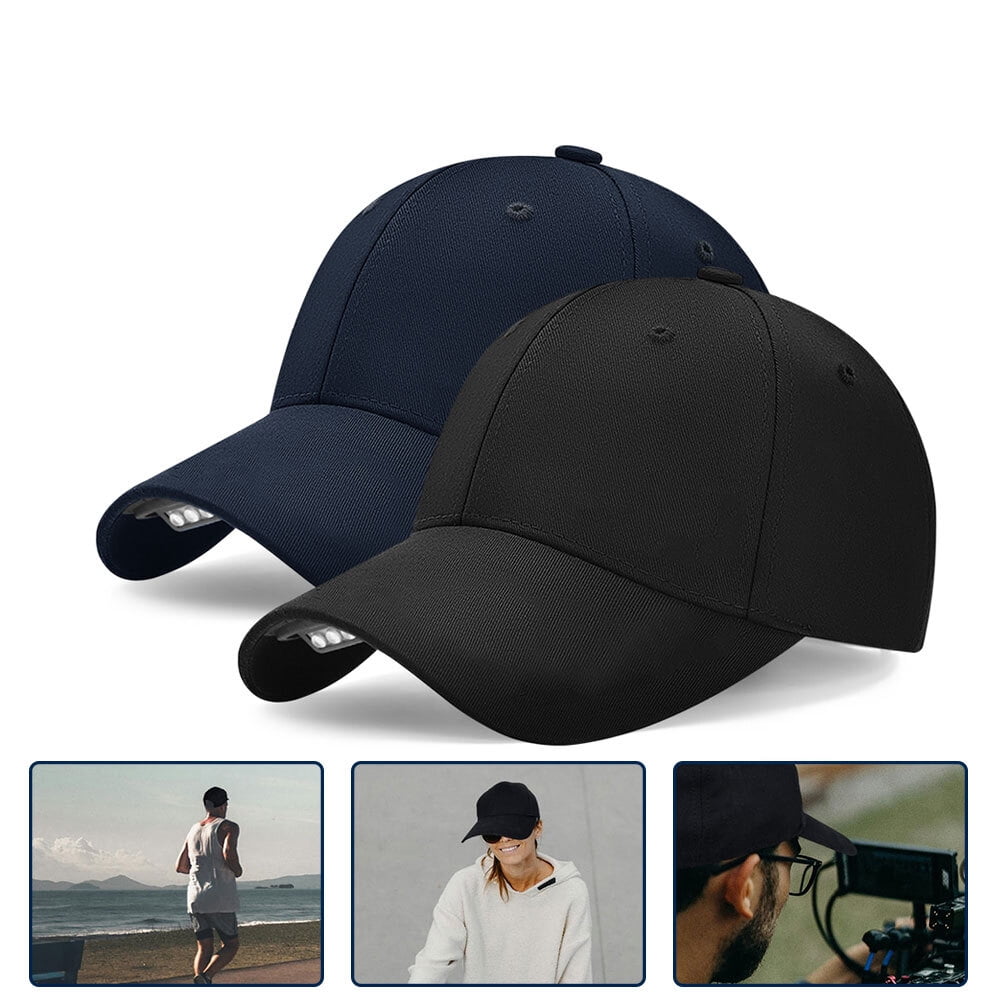 2WIN2BUY 2 Packs Hat with Light Built In,Rechargeable LED Hat for Men ...