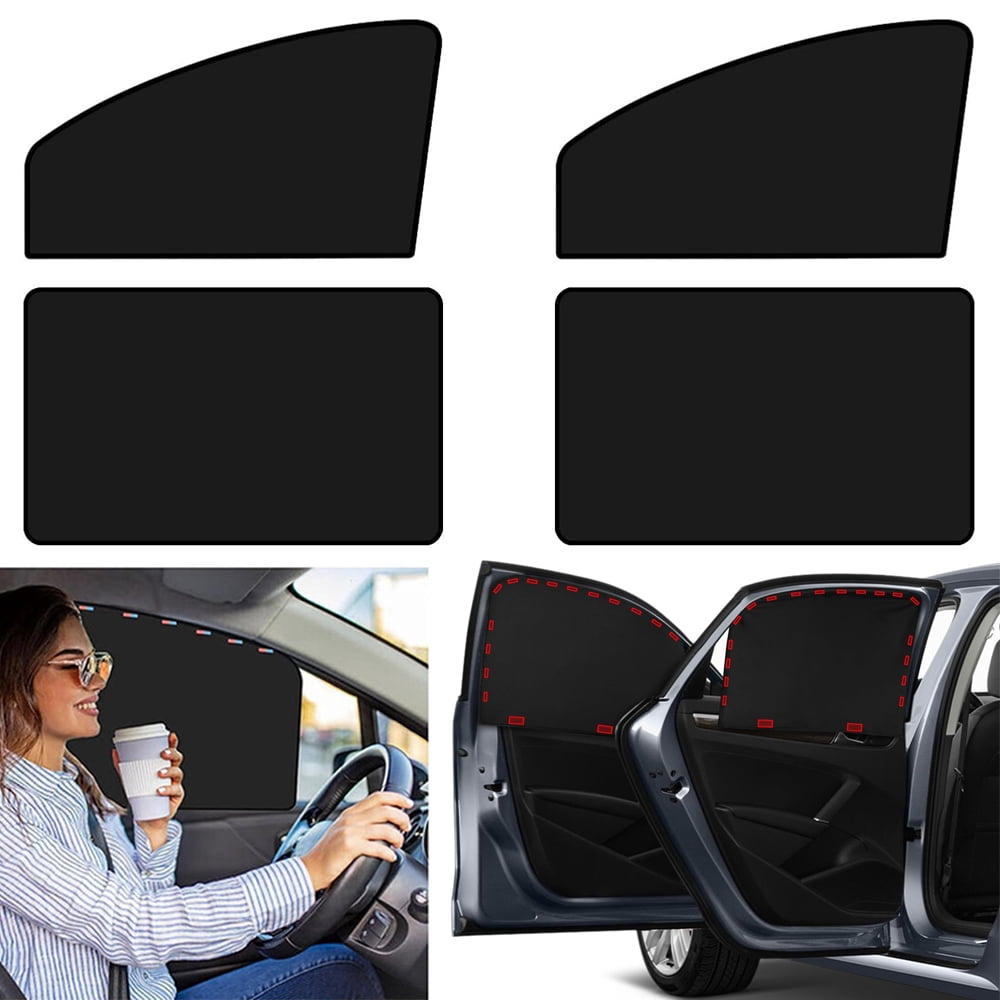2WIN2BUY 4 Pack Car Window Shades,Block Heat & UV Protection Auto Front ...