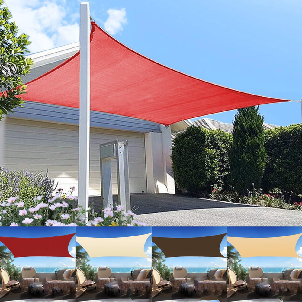 2WIN2BUY 8x12ft Sun Shade Sail for Patio,420D Heavy Duty Rectangular ...