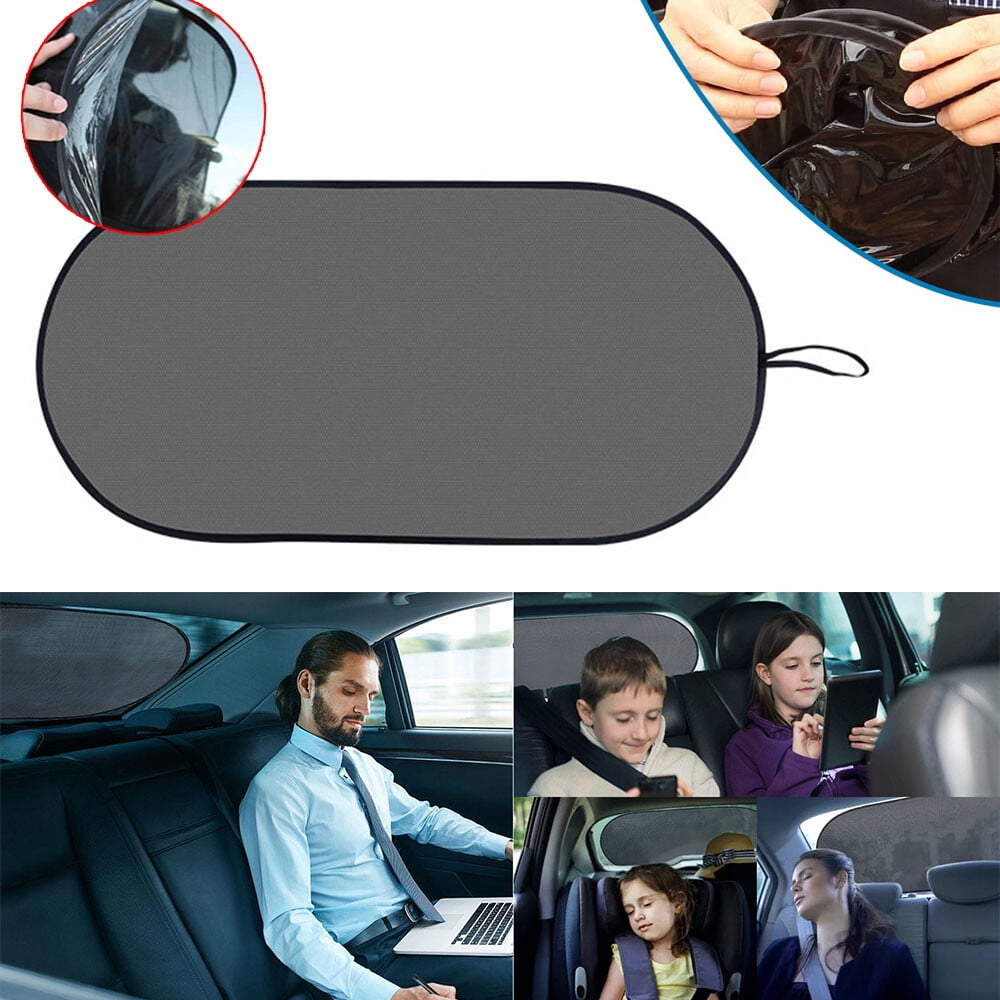 2WIN2BUY Car Back Window Sun Shade,20"×40" Static Cling Folding Auto ...