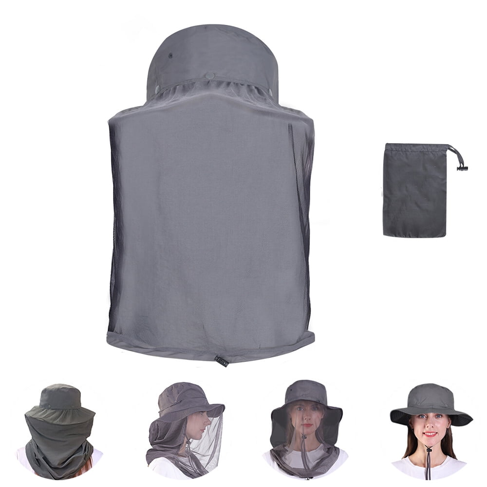 2WIN2BUY Mosquito Net Hat,UPF 50+ Sun Protection Wide Brim Sun Hats ...