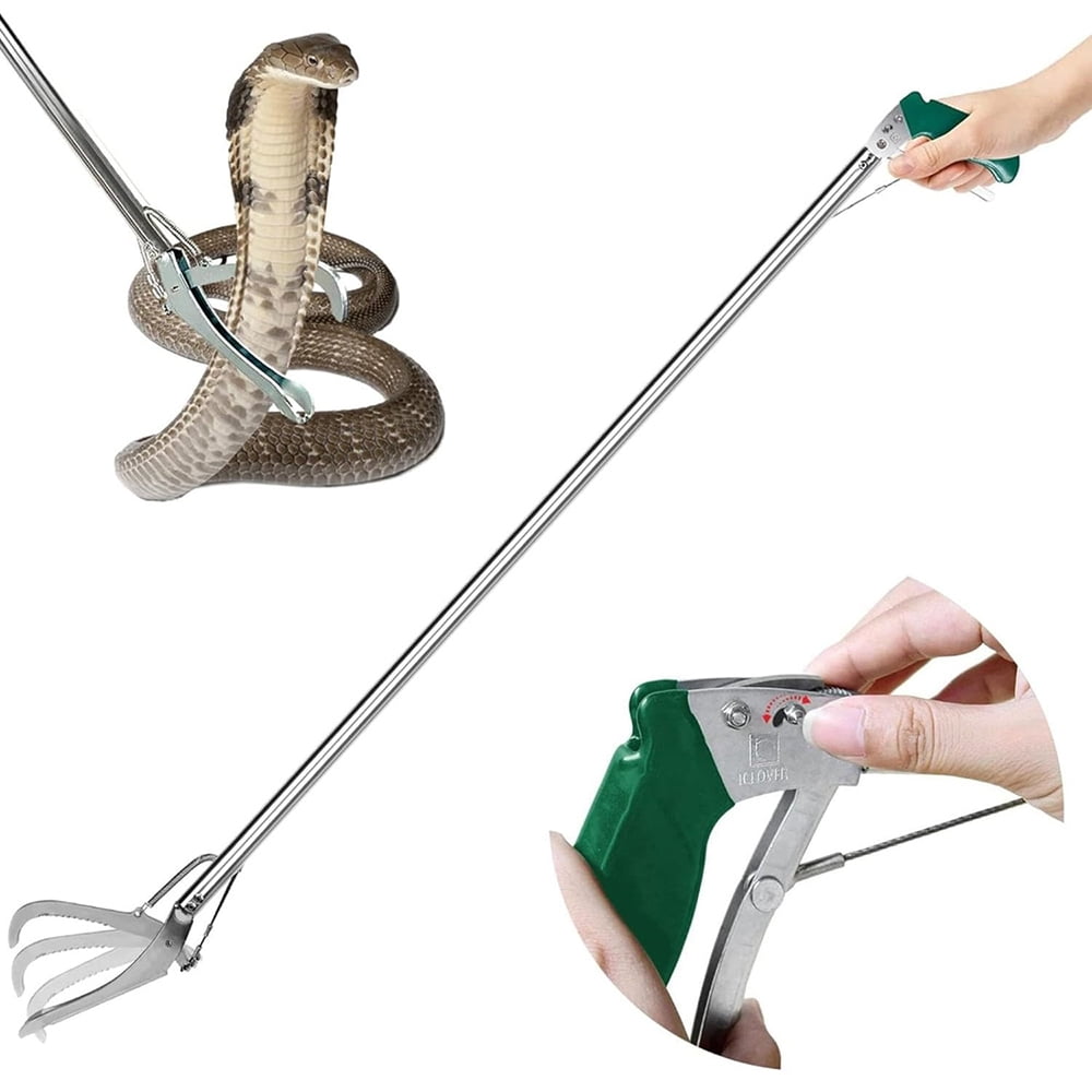 2WIN2BUY Snake Grabber Tool,47 inch Snake Tongs for Rattlesnake Reptile ...