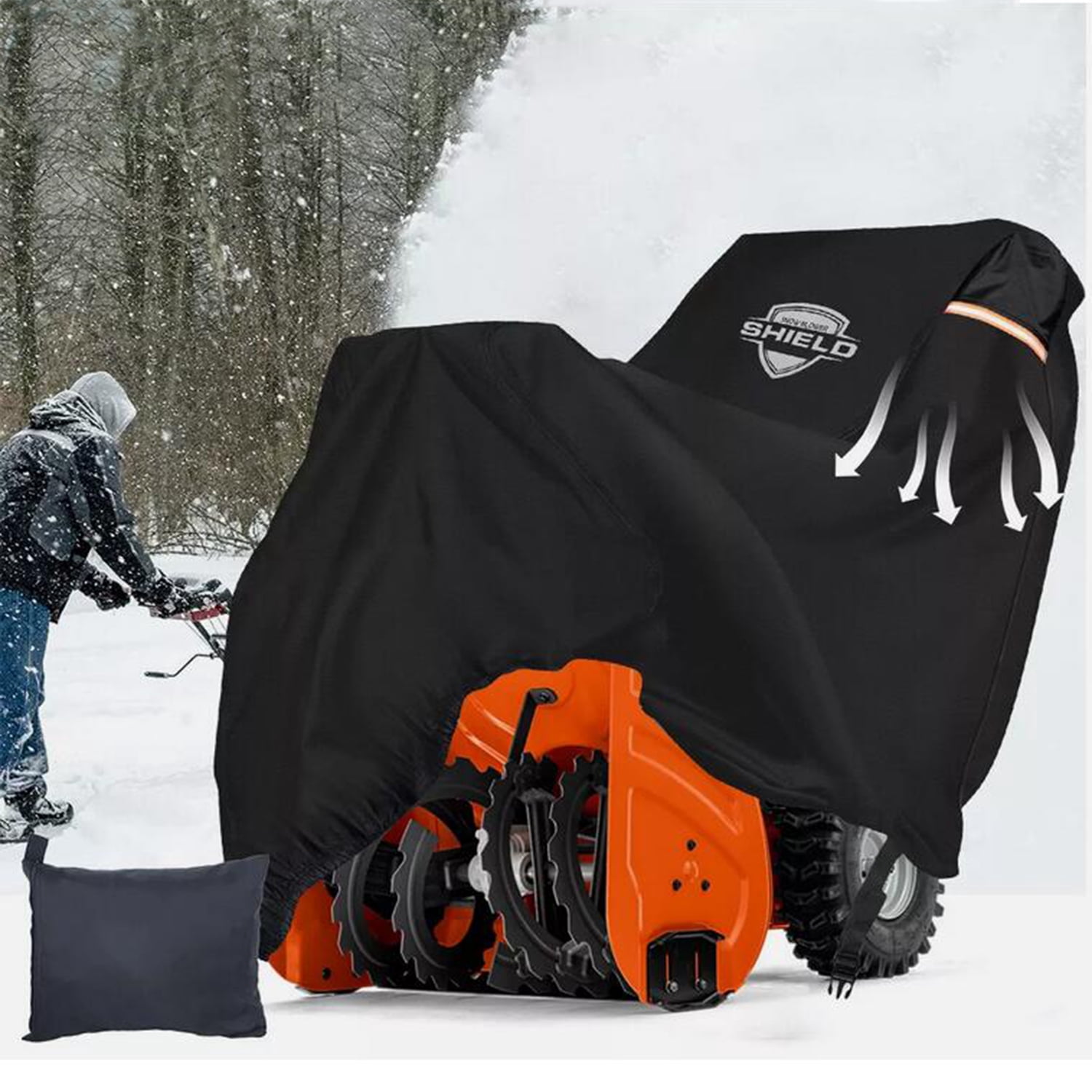2WIN2BUY Snow Blower Cover 600D Waterproof Windproof Heavy Duty ...