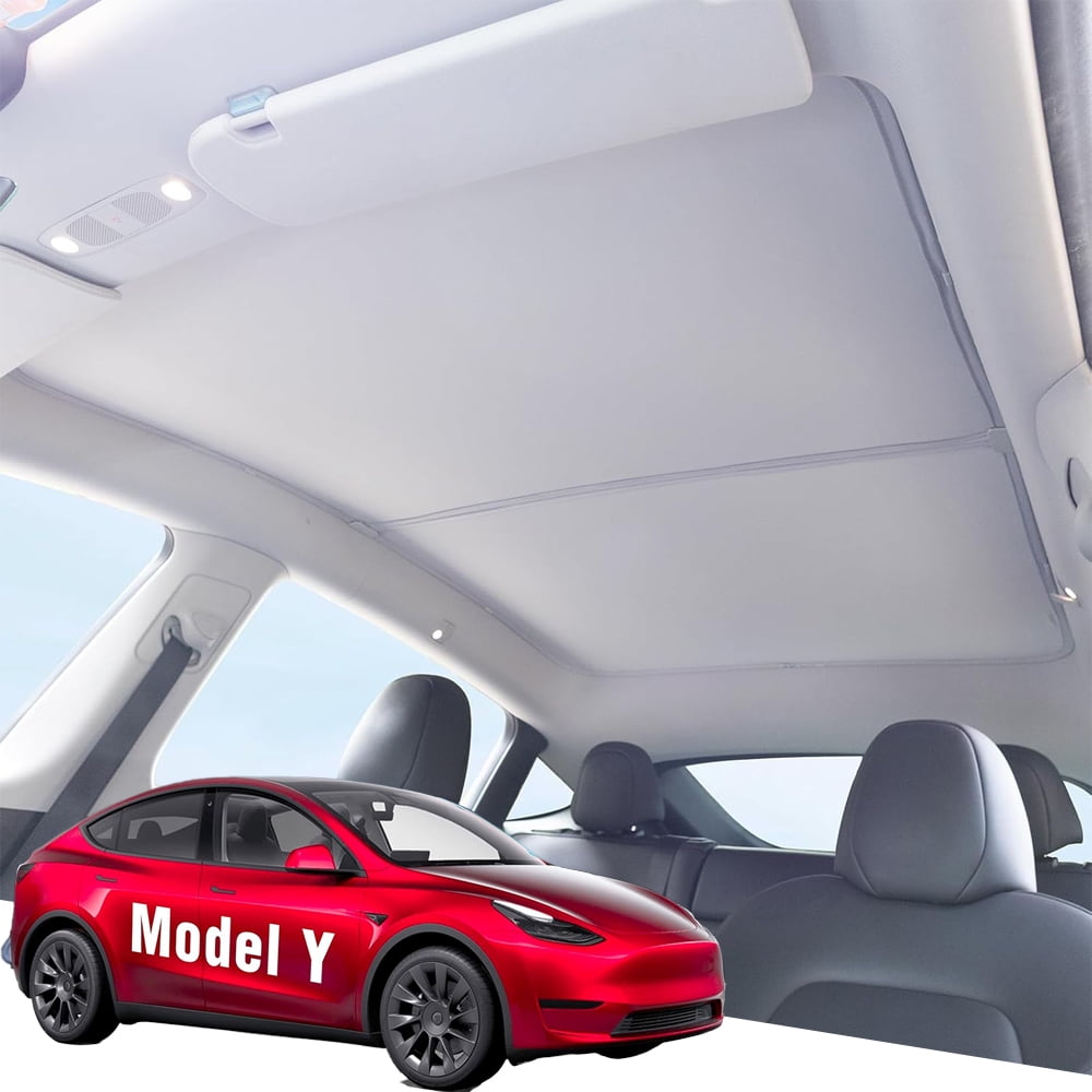 2WIN2BUY Sunshade Roof for Tesla Model Y 2020-2024,No-Gap & No-Sag Heat ...