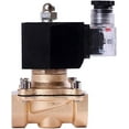 2Way 1/2" Brass Lpg Natural Gas Solenoid Valve 220vac 24v Normally Closed high Temperature ...