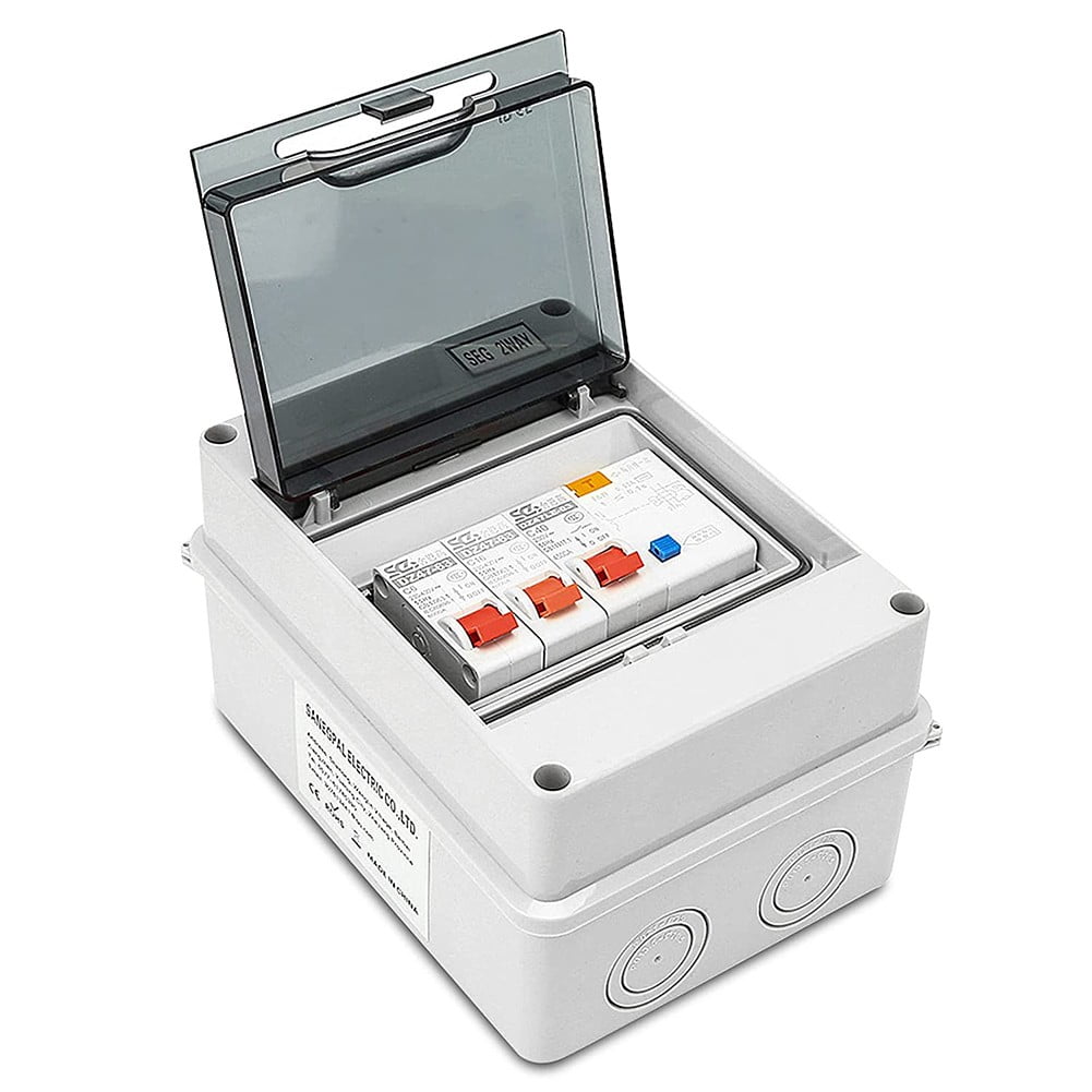 2Way Garage Shed Consumer Unit Fuse Box Isolation Switch MCB's RCD IP65 - Walmart.com