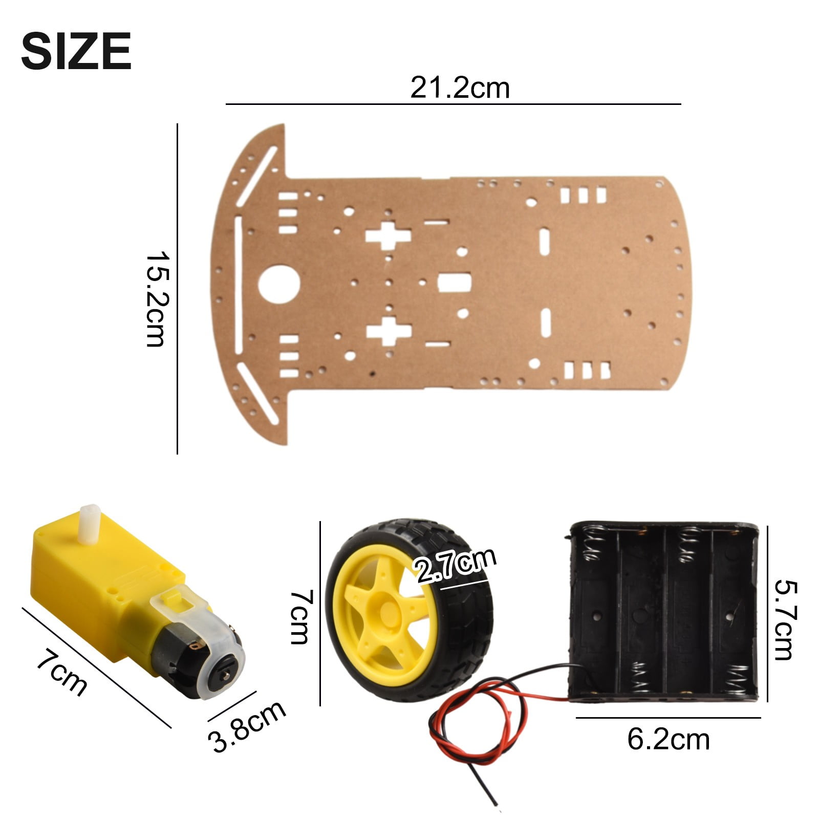 2Wd Smart Robot Car Chassis Kit W/ Speed Encoder Battery Box For ...