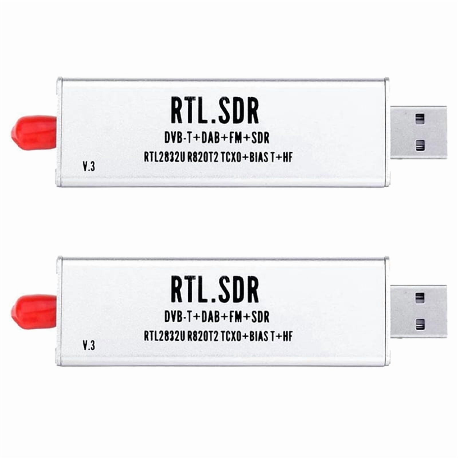 2X 0.1MHz-1.7GHz TCXO RTL SDR Receiver R820T2 USB RTL-SDR Dongle with 0 ...