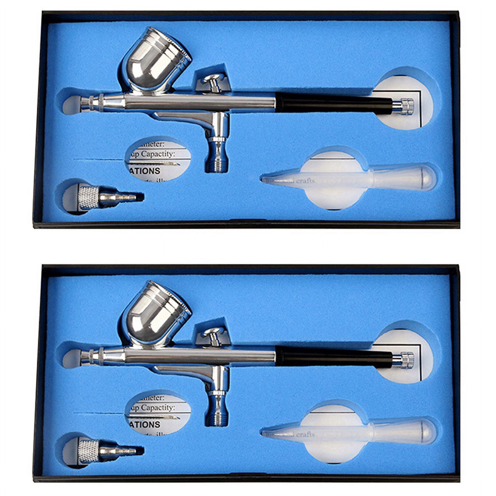 2X 0.3mm Double Action Airbrush Kit Air Brushes for Painting Electric ...