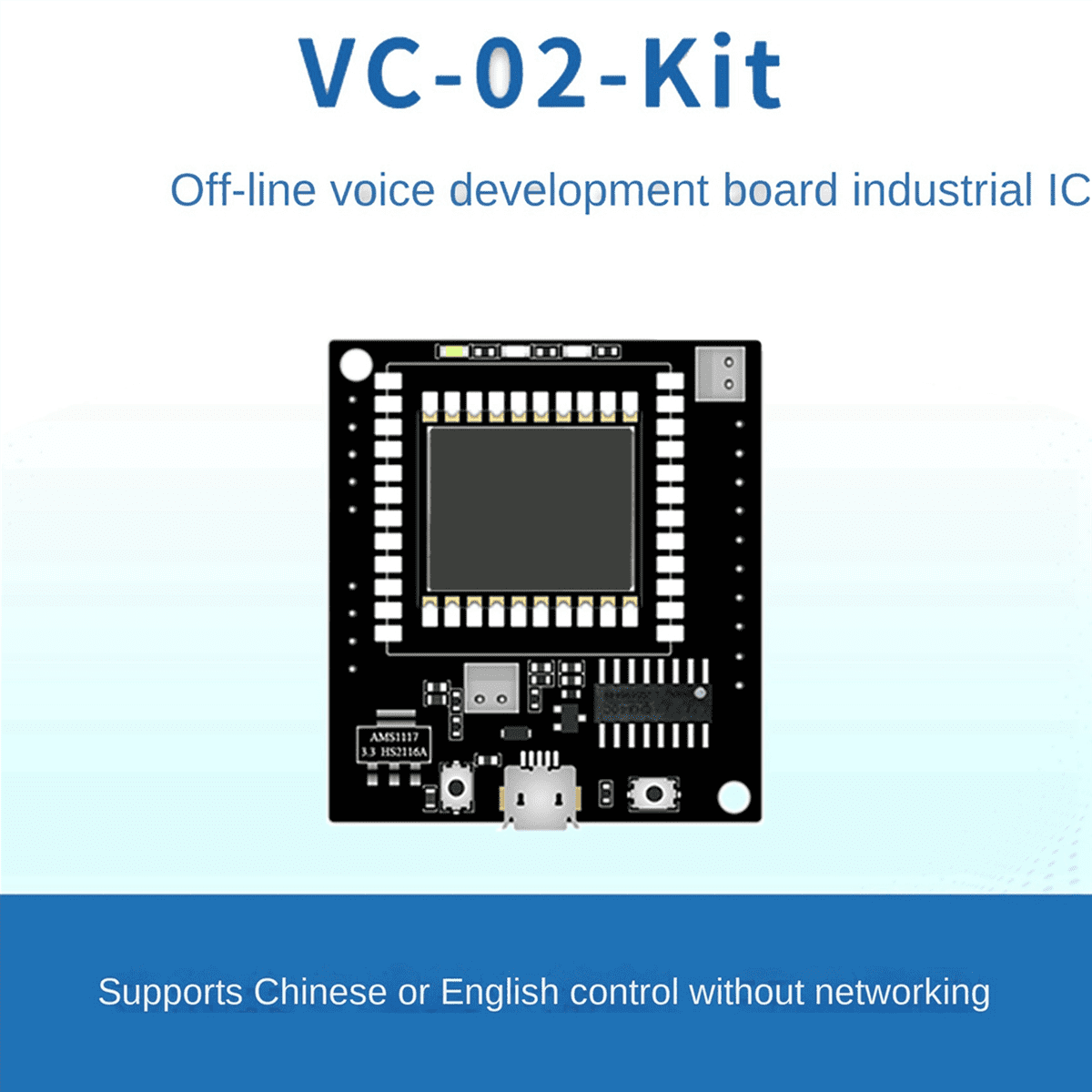 2X -02-Kit AI Intelligent Offline Voice Recognition Control Module ...