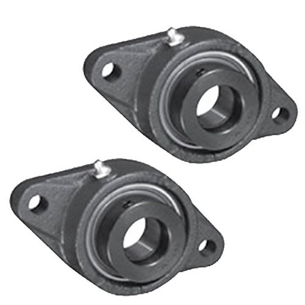 2X 1 1/4 in 2-Bolts Flange Cast Iron SAFL206-20 Mounted Bearing SA206 ...
