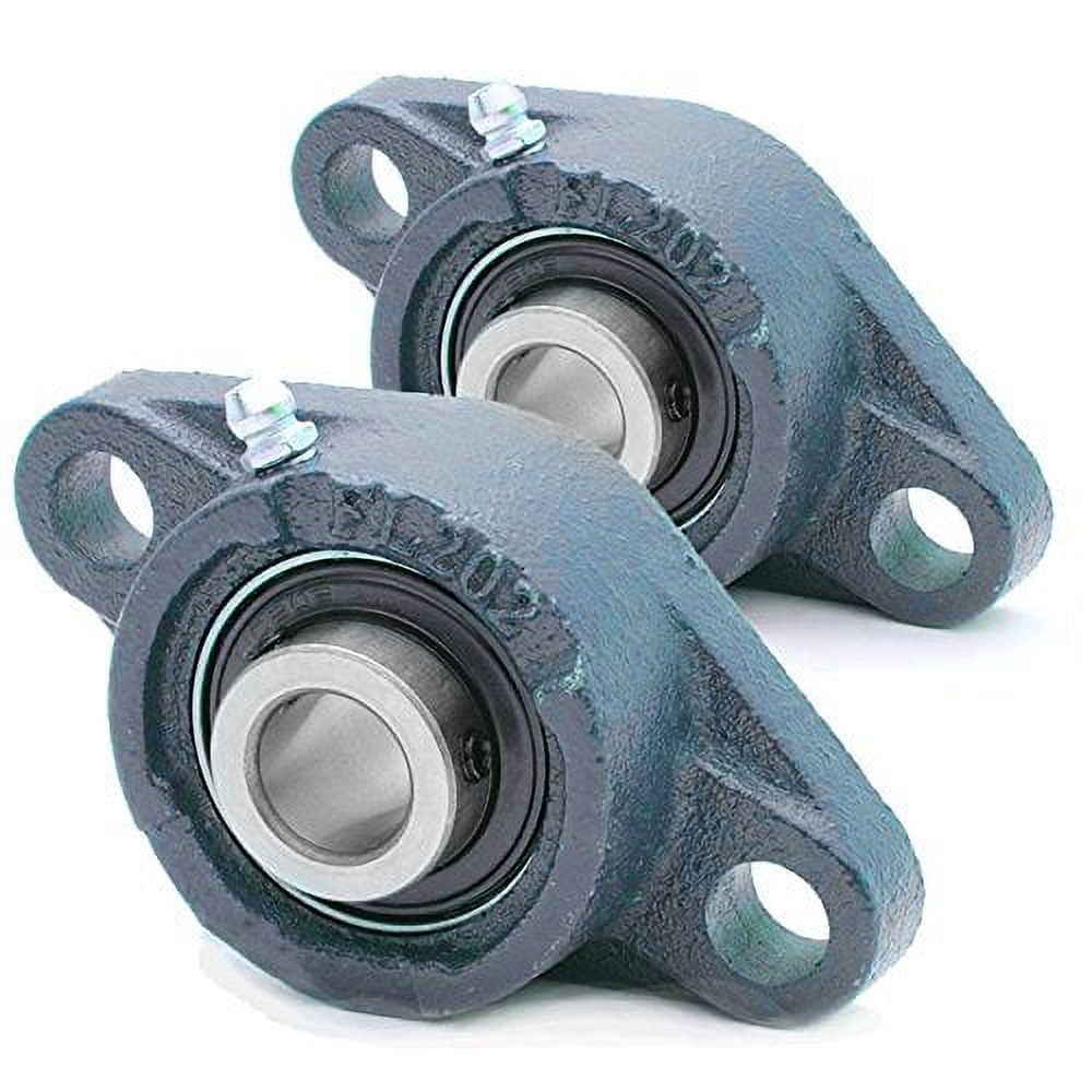 2X 1.125 in 2-Bolts Flange Cast Iron UCFL206-18 Mounted Bearing UC206 ...