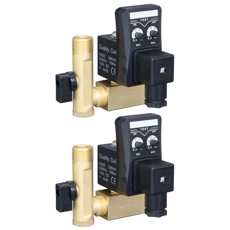 2X 1/2 Inch Dn15 Electric Timer Auto Water Valve Solenoid Electronic ...