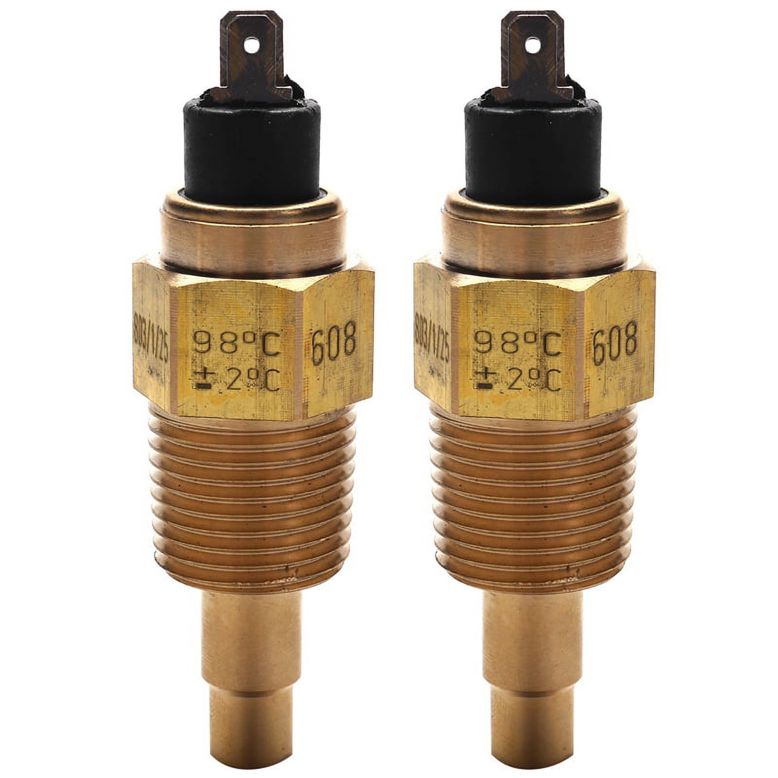 2X 1/2 Npt 21mm Thread Engine Oil Temperature Sensor Water Temperature Sensor for Generator Set ...
