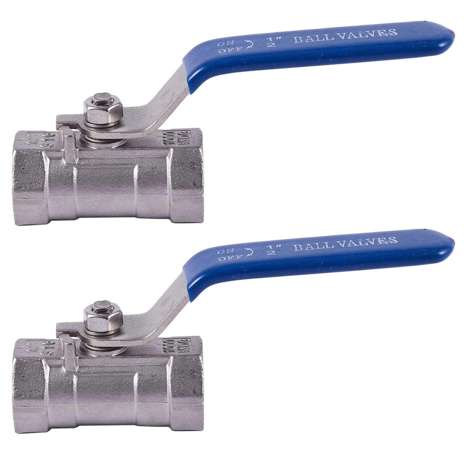 2X 1/2 inchStainless Steel Internal Thread Lever Handle Ball Valve ...