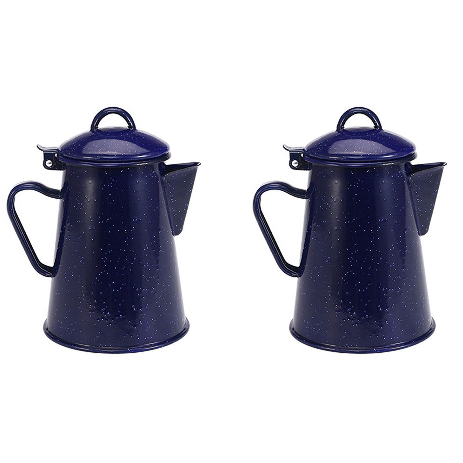 2X 1.2L Enamel Coffee Pot Hand Tea Water Kettle Teapot Decor Starry ...