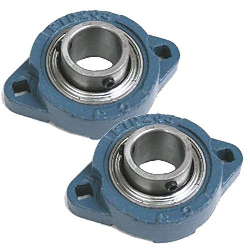 2X 1.4375in 2-Bolt Flange Cast Iron SBFTD207-23 Mounted Bearing SB207 ...