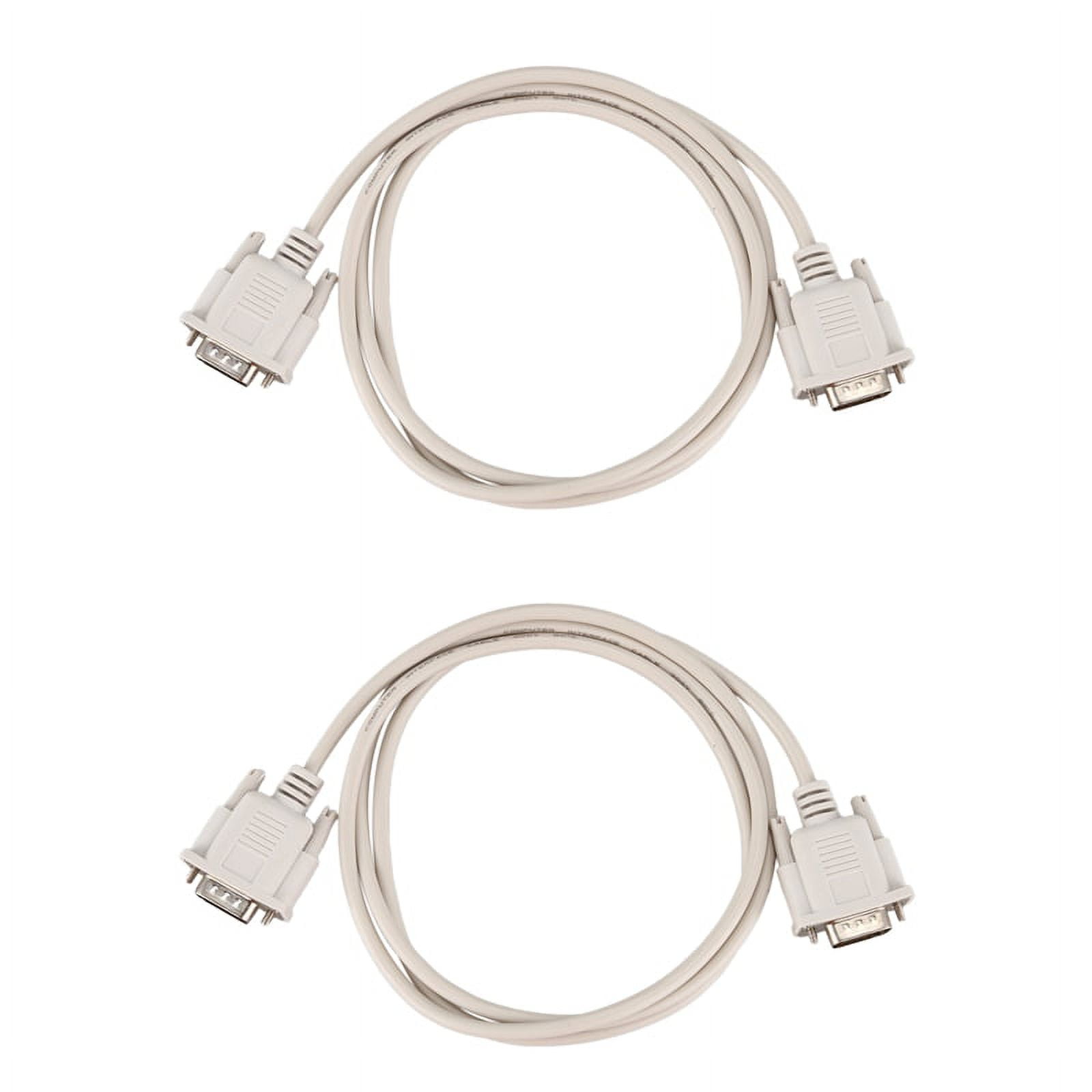 2X 1.4M RS232 DB9 9 Pin Male to VGA Video 15 Adapter Cable Light Gray ...