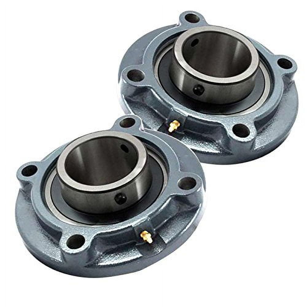 2X 1.5in 4-Bolt Piloted Cast Iron UCFC208-24 Mount Bearing UC208-24 ...