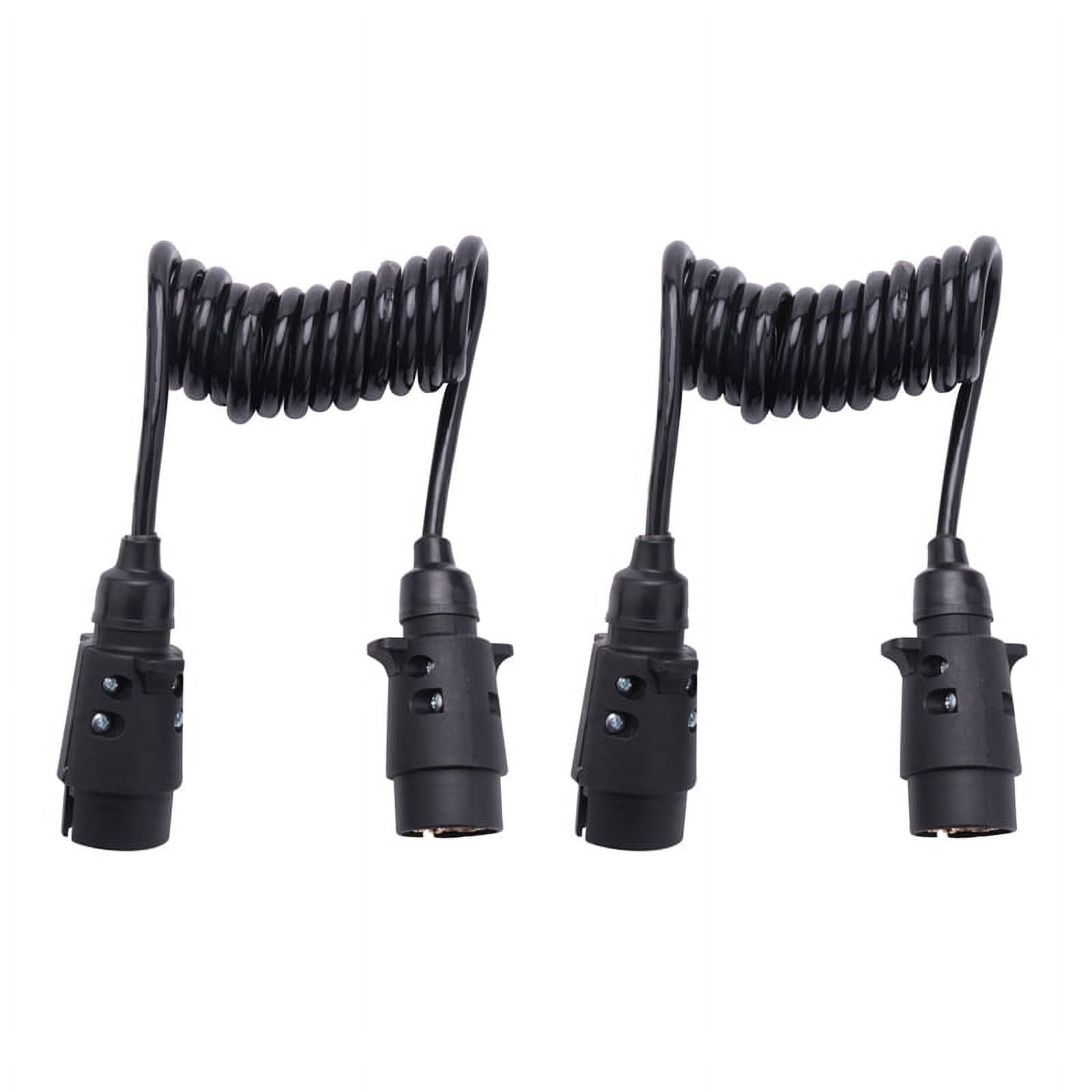 2X 1.6M 7 Pin Car Tow Trailer Extension Cable Lead Truck Plug Wire ...