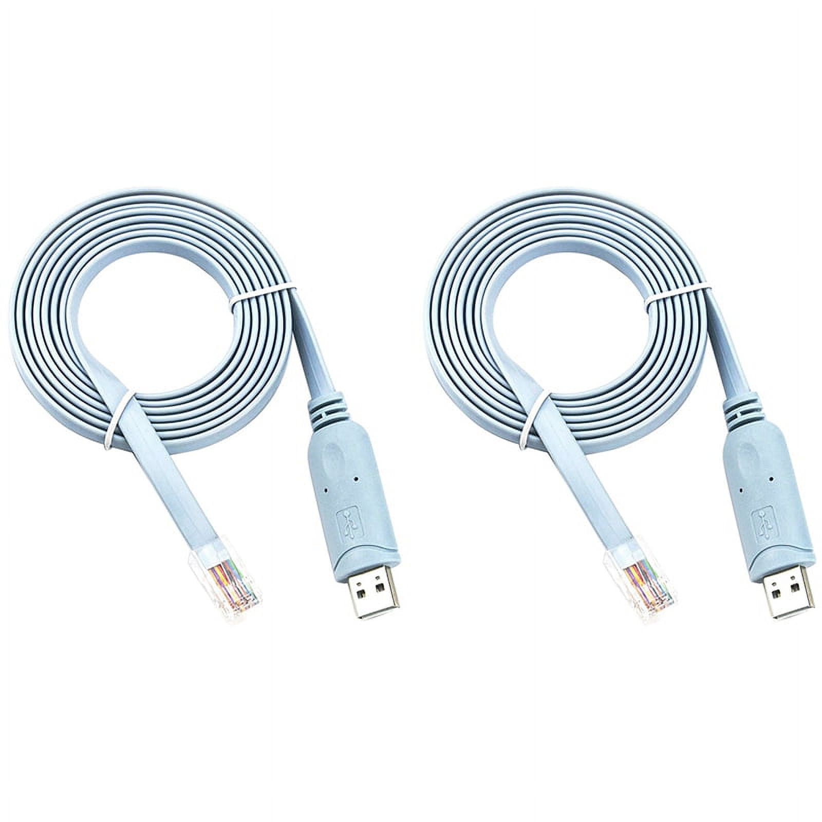 2X 1.8M Chip USB to RJ45 USB to RS232 Serial to RJ45 CAT5 Console ...