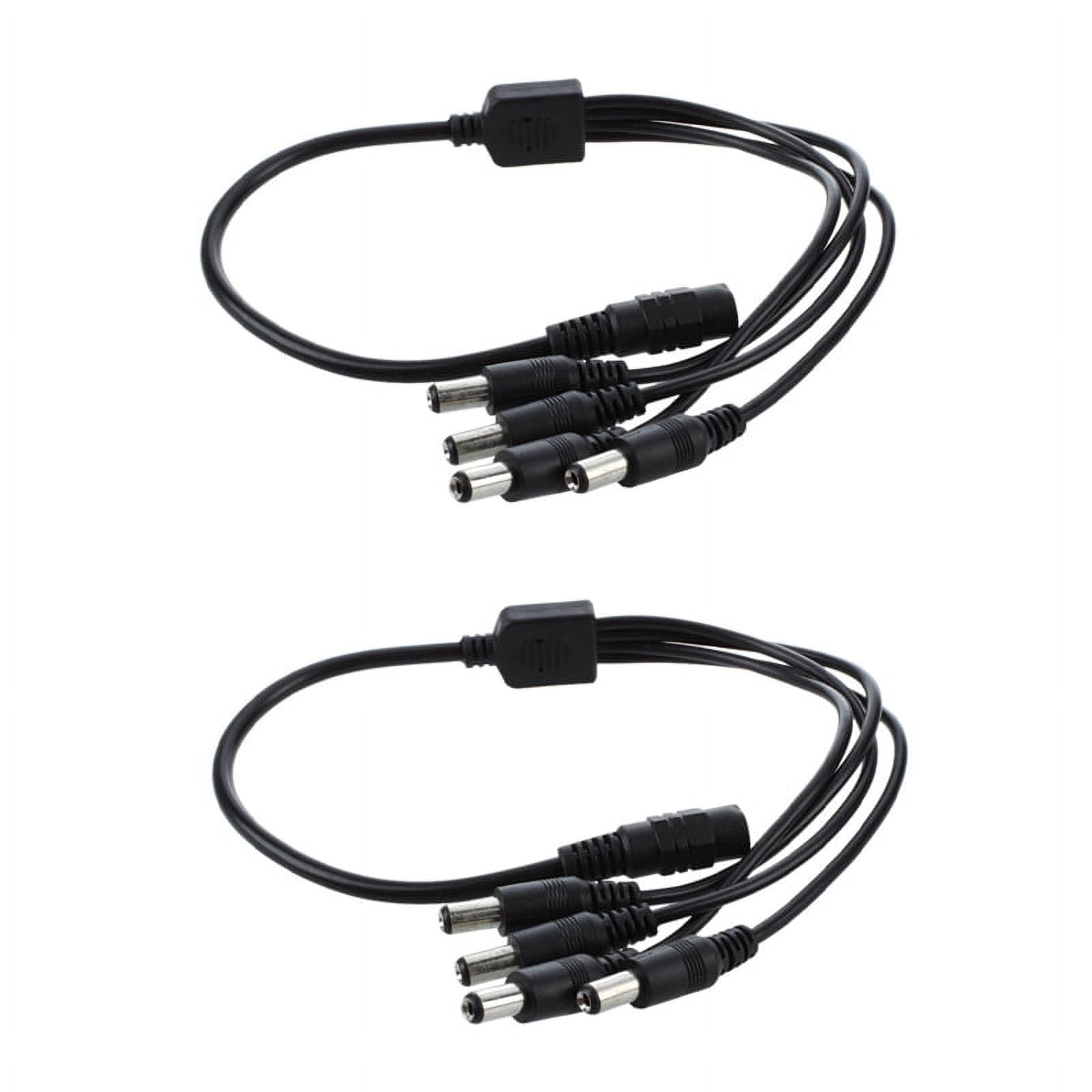 2X 1 to 4 DC Power 4-Port Splitter Adapter Adaptor Cable CCTV Camera ...